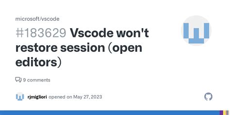 Vscode Wont Restore Session Open Editors · Issue 183629 · Microsoftvscode · Github