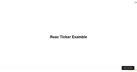 React Ticker Sample Forked Codesandbox