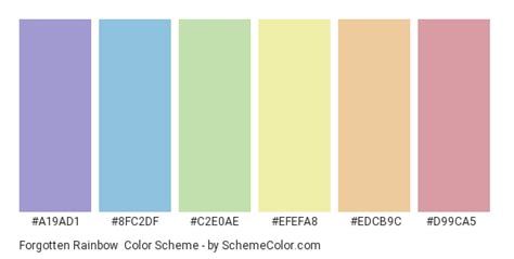 Rainbow Color Palette Hex Codes