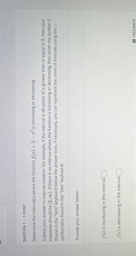 Solved QUESTION POINT Determine The Interval S Where Chegg