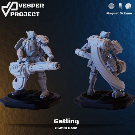 3d Printable Gatling By Vesper Project