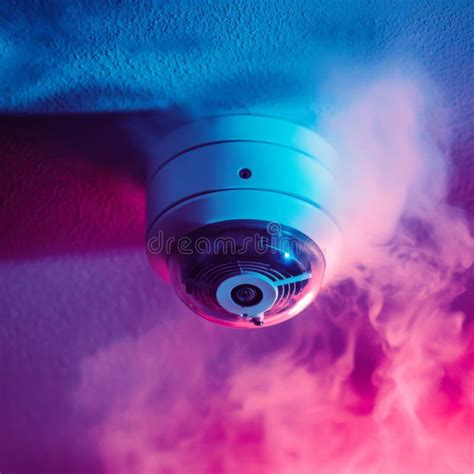 Security Camera In Pink And Blue Smoke Stock Illustration Illustration Of Protection Security