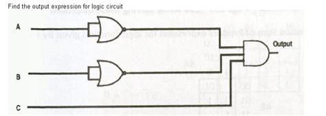 Solved Find The Output Expression For Logic Circuit Output