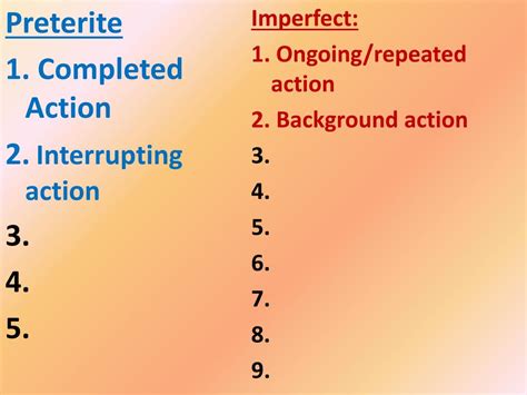 Ppt Preterite Vs Imperfect Powerpoint Presentation Free Download