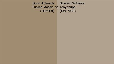 Dunn Edwards Tuscan Mosaic De6208 Vs Sherwin Williams Tony Taupe Sw