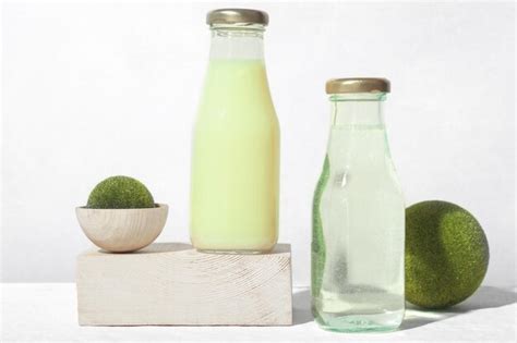 Premium Photo Glass Bottles With Shampoo And Body Wash Gel Refill