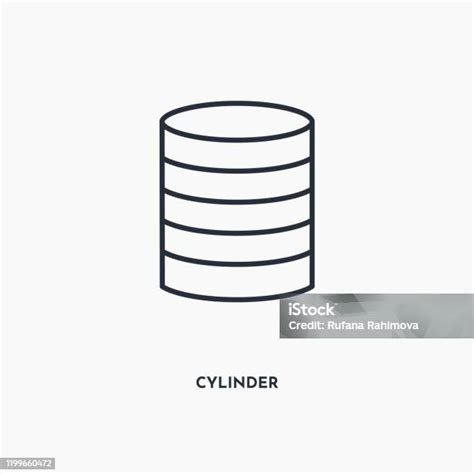 원통 윤곽선 아이콘입니다 간단한 선형 요소 그림입니다 흰색 배경에 격리 된 선 원통 아이콘입니다 얇은 스트로크 기호는 웹 모바일 및 Ui에 사용할 수 있습니다 0명에 대한