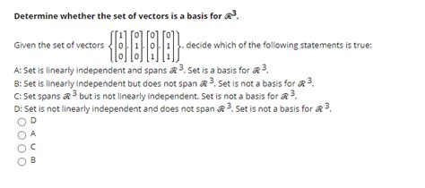 solved determine whether {v1 v2 v3} is a basis for r yes