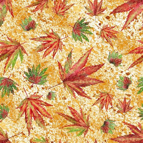 Premium Photo Seamless Pattern Of Orange Maple Leaves