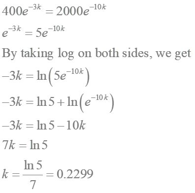 Differential Equations Solved Examples The Population Of Bacteria In A Culture Grows At A Rate