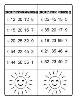 Even And Odd Numbers Worksheets And Activities By Nulu Press TPT