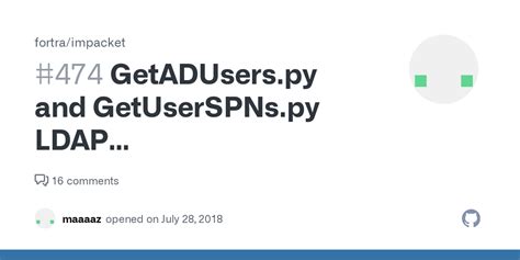 getadusers py and getuserspns py ldap acceptsecuritycontext error · issue 474 · fortra