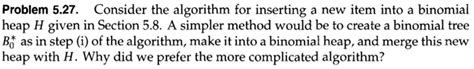 Solved Problem 527 Consider The Algorithm For Inserting A