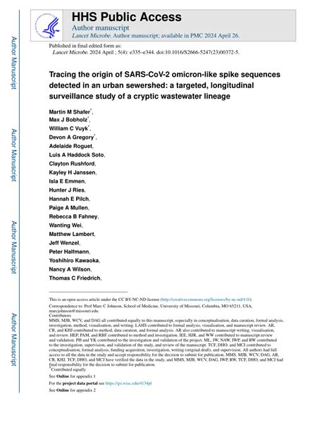 Pdf Tracing The Origin Of Sars Cov 2 Omicron Like Spike Sequences Detected In An Urban