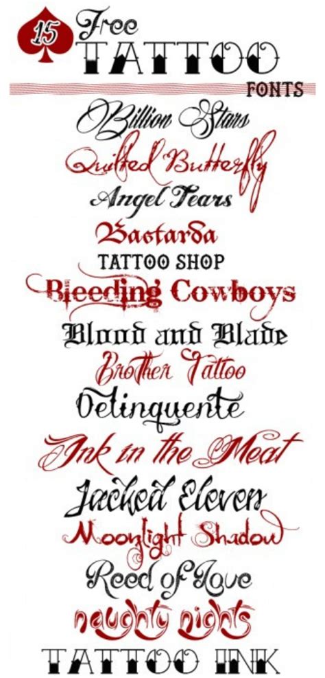 Tattoo Letters Fonts