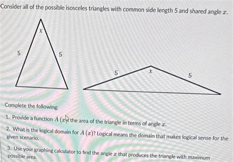 Solved Consider All Of The Possible Isosceles Triangles With