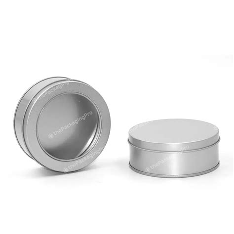 Factory Wholesale Round Candy Storage Candle Packaging Container Tin Can With Pvc Window Buy