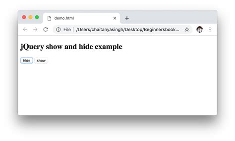 JQuery Effects Show And Hide