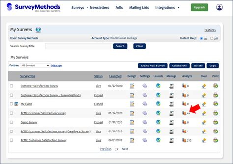 results summary report surveymethods knowledge base