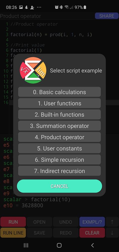 Scalar Calculator Scripts Examples 🥇 Scalar Scientific Calculator App Charts And Scripts