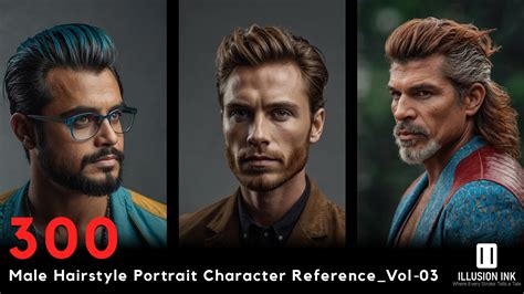 Artstation 300 Male Hairstyle Portrait Character Reference Vol 03