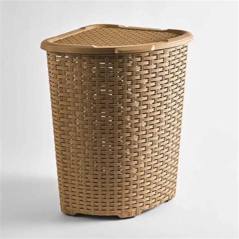 ᐉ Кошик для білизни кутовий Follow Me DÜnya 52 л Бежевий • Краща ціна в Києві Україні • Купити