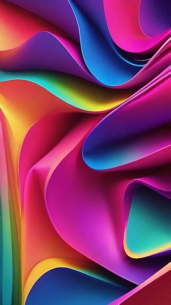 Premium Ai Image Colorful Gradient Prism Vibrant Background Curves Background 3d Spline