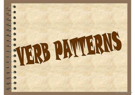 70 Verb Patterns English Esl Powerpoints