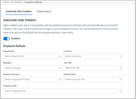 Automatic User Provisioning