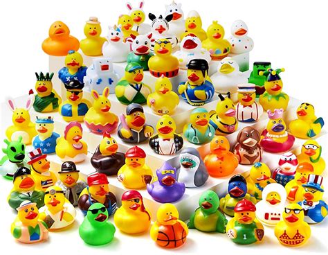 Joyin 60 Pcs Rubber Ducks Assorted Rubber Duckie Toys With