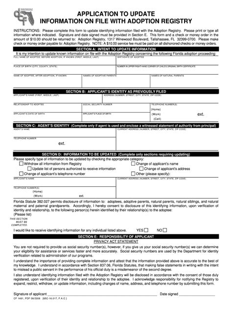 Application To Update Information On File With Fill Out And Sign
