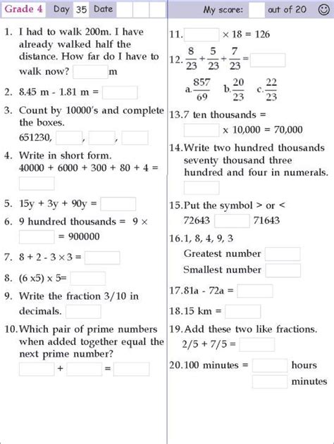 Mental Math Grade 4 Day 40 Mental Math Math Methods Mental Maths