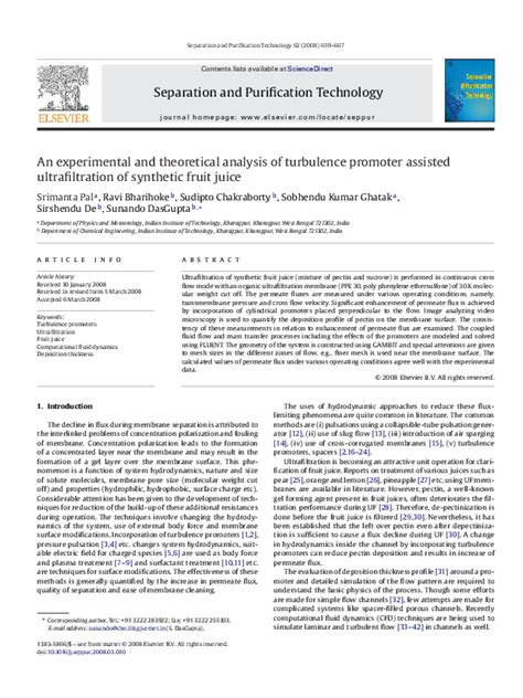 Pdf An Experimental And Theoretical Analysis Of Turbulence Promoter