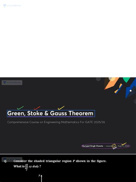 Green Stoke Gauss Theorem With Anno Pdf