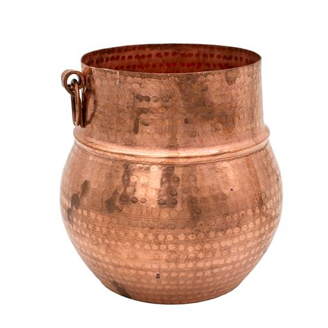 Nepali Copper Pathi Traditional Measuring Vessel From Nepal