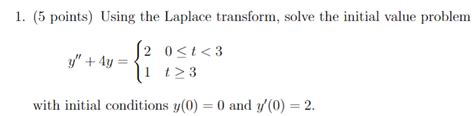 Solved 1 5 Points Using The Laplace Transform Solve The