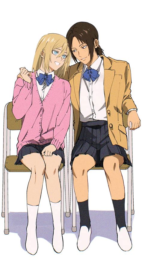 Krista Lenz And Ymir Shingeki No Kyojin Drawn By Ohama Yu Danbooru