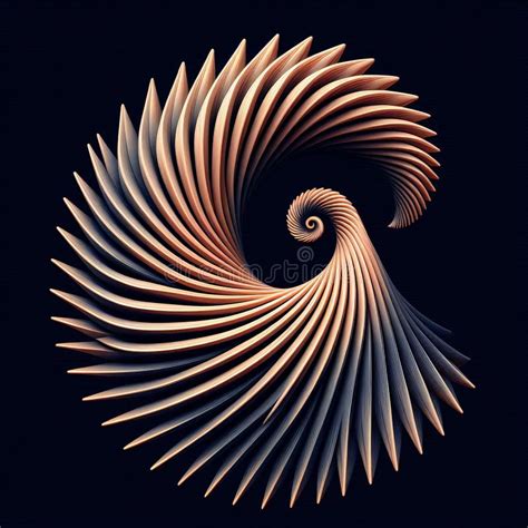 Spiral Patterns Formed From Cone Shapes Combining Geometry With Stock