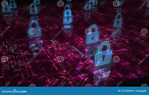 Cyber Security And Digital Computer Protection Symbol Digital Concept