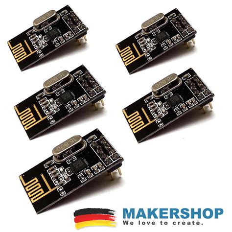5x nrf24l01 plus 2 4ghz funkmodule für raspberry pi arduino