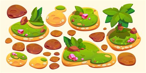 Game Elements For Level Map Ui Design Environment 12746993 Vector Art At Vecteezy