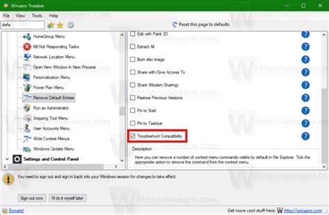 Remove Troubleshoot Compatibility Context Menu In Windows 10