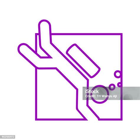 사각형 모양의 개요 스포츠 그림 상징 벡터 일러스트 레이 션 다이빙 깊은에 대한 스톡 벡터 아트 및 기타 이미지 깊은 디자인 모험 Istock