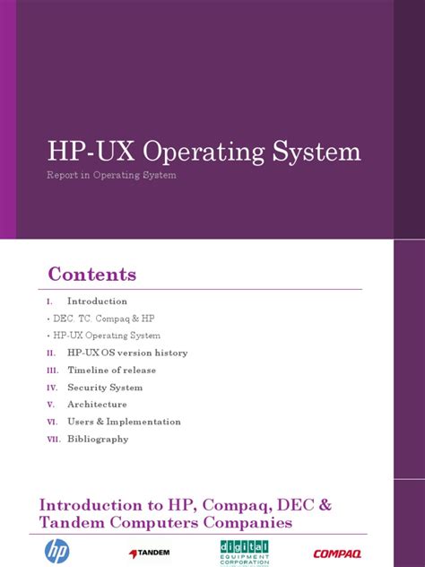 Hp Ux Operating System Hewlett Packard Operating System