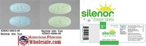 Rx Item Silenor 6mg 30 Tab By Currax Pharma Usa Rx163985