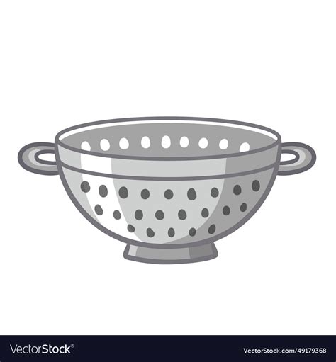 With Colander In Cartoon Style Royalty Free Vector Image