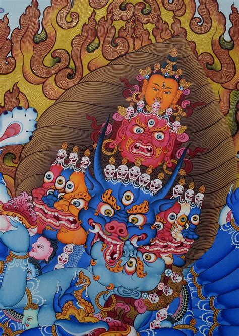 Yamantaka With Consort Thangka