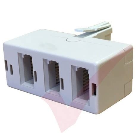 BT Triple Adapter BT Plug To 3x BT Sockets White