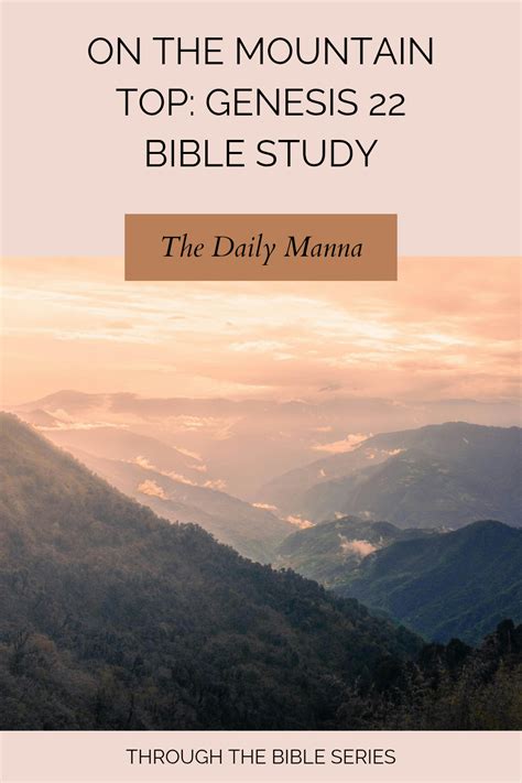 On The Mountain Top Genesis 22 Bible Study
