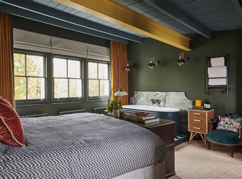 Bathrub In Bedroom Interiors By Color